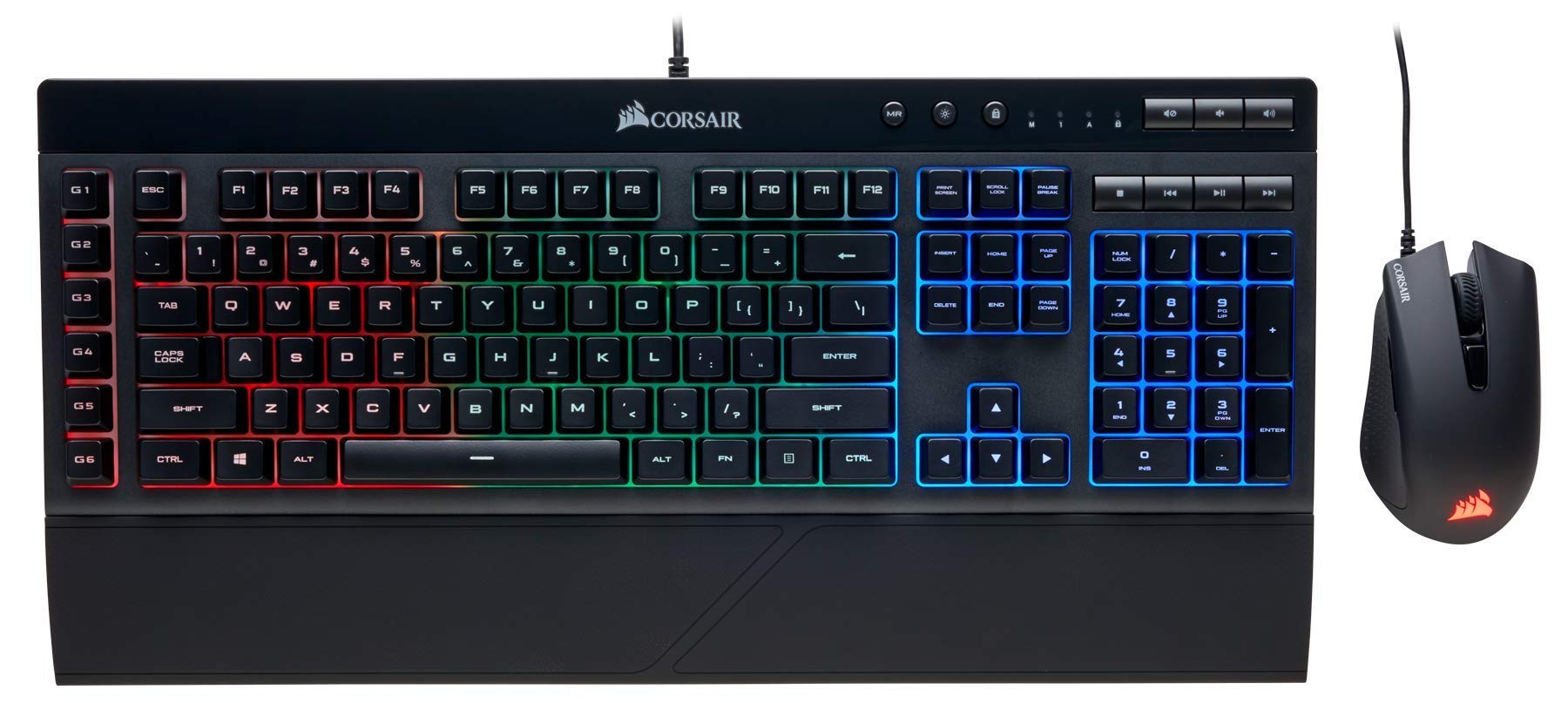 Corsair Gaming K55 + HARPOON RGB Gaming Keyboard and Mouse Combo (Renewed)