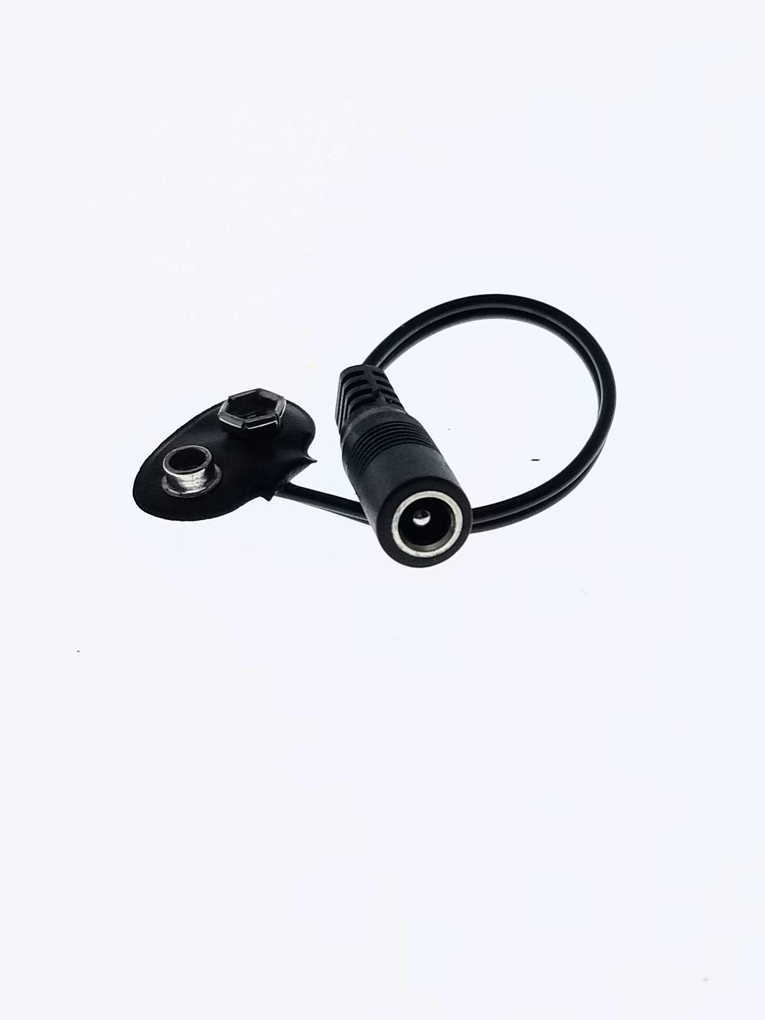 9v Battery Eliminator Snap Connector Conversion Adapter to 5.5mm Female DC Barrel Jack Connection Only - Replace 9-Volt Batteries Forever!