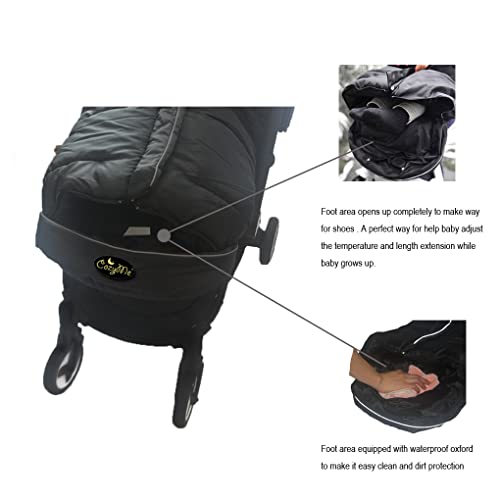 CozyMe Stroller Footmuff for Toddler, Stroller Blanket Evelution, Winter Baby Universal Stroller Bunting Bag, Warm Bunting Bag, Bottom Opens for Multi-Use,6-36M