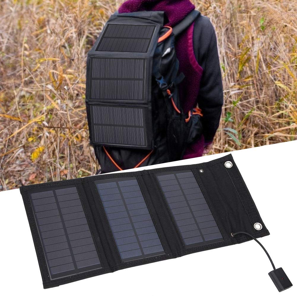 15W Portable Solar Panel, Foldable Pack Solar Charger, Waterproof Solar Powered Charging Panels Boards for Cameras/Laptops/Car Batteries/Solar Street Lights/Outdoor Activities