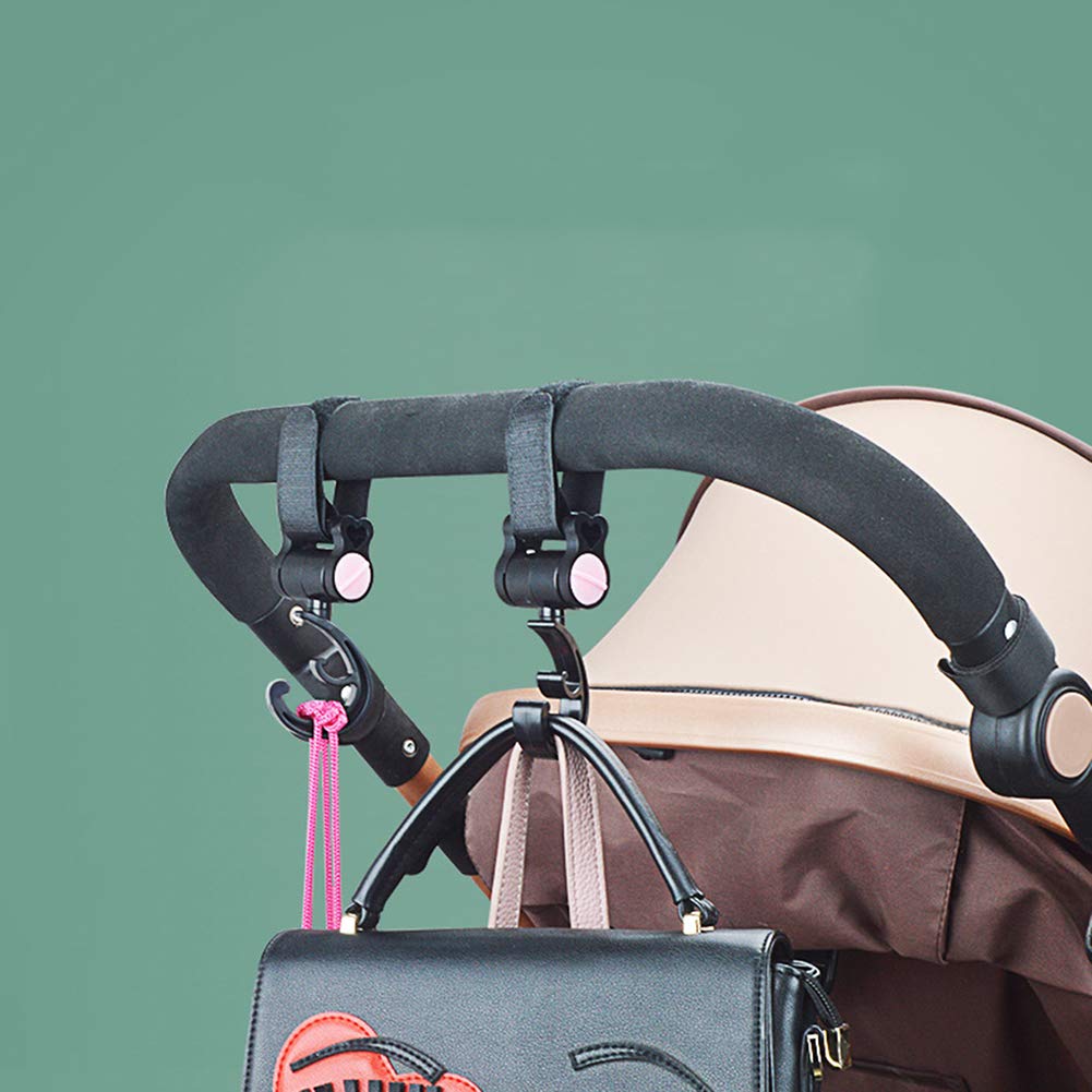 Baby Stroller Hooks, 4 Pack of Multi Purpose Hooks Adjustable Hanger Mommy Bag Hooks for Hanging Diaper Bags,Purse,Stroller Organizer