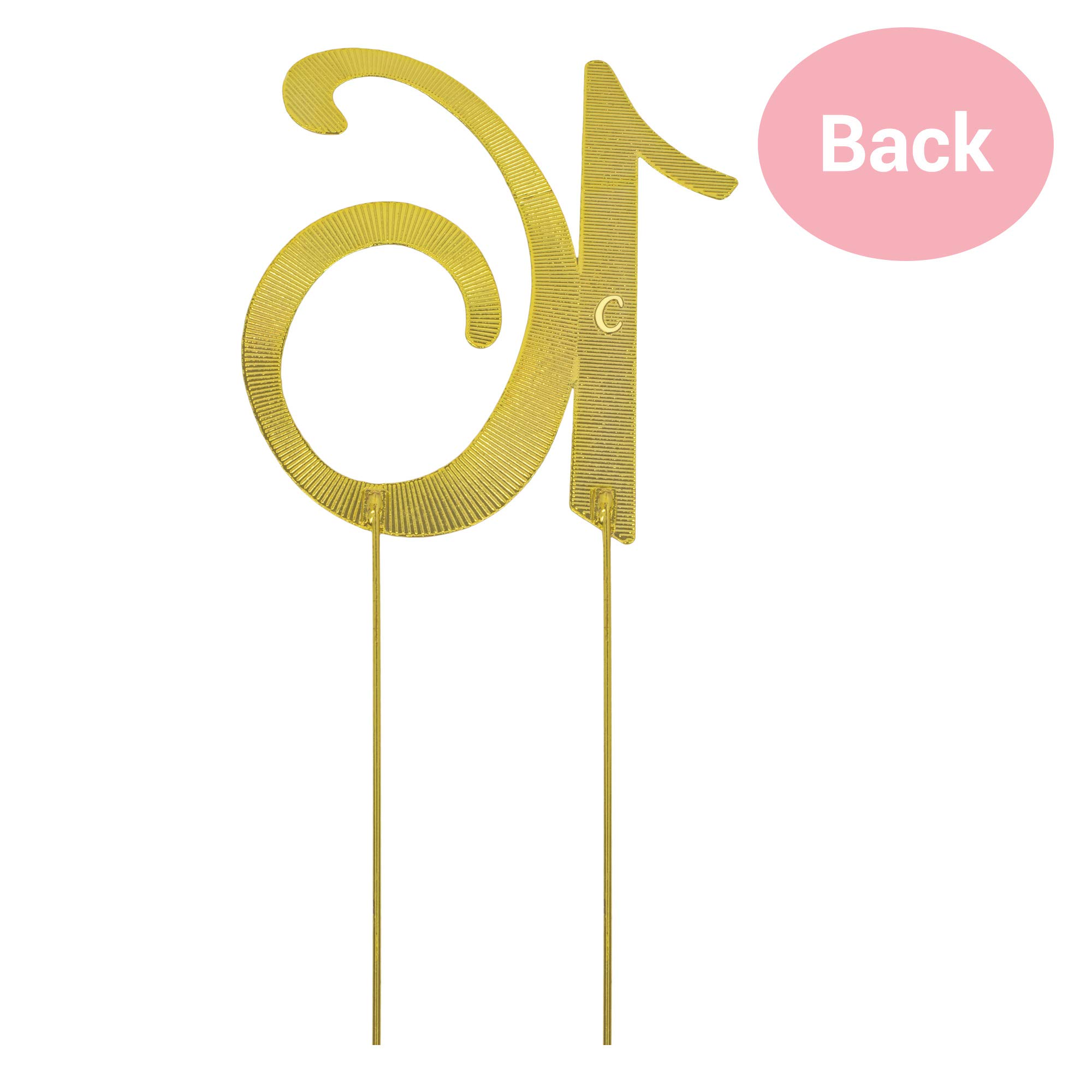 16 Cake Topper - Premium Gold Metal - Sweet 16 Birthday Party Sparkly Rhinestone Decoration Makes a Great Centerpiece - Now Protected in a Box