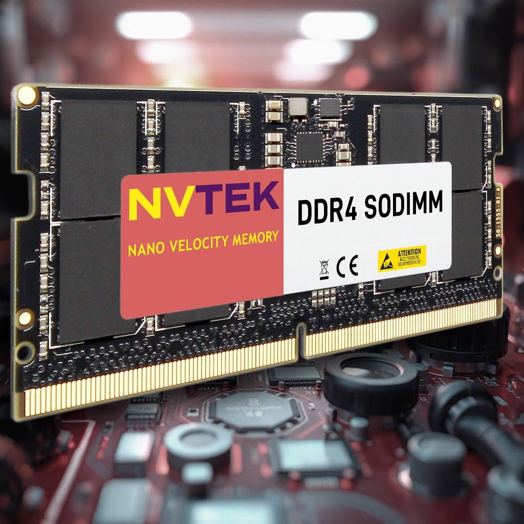 NVTEK 16GB (1X16GB) DDR4 2666MHZ PC4-21300 SODIMM 2Rx8 1.2V CL19 260-PIN Non-ECC Laptop PC Computer Memory