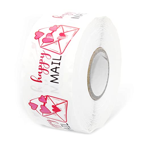 Wailozco Happy Mail Stickers,Thank You Stickers,Handmade Stickers,Small Shop Stickers,Envelopes Stickers for Small Business, Online Retailers,Handmade Goods,500 Labels Per Roll