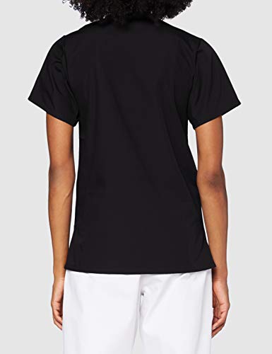Adar Universal Scrubs for Women - Snap Front Scrub Top - 604 - Black - M