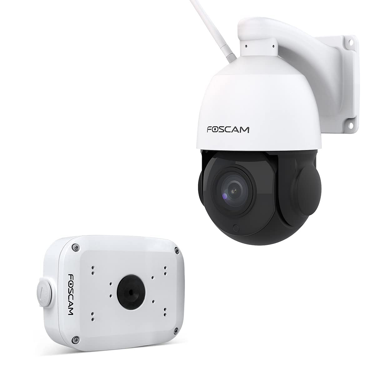 FOSCAM SD2X 18X Optical Zoom 1080P HD Outdoor PTZ WiFi Camera and FAB28S Stainless Steel Waterproof Junction Box Bundle,Totally Weatherproof