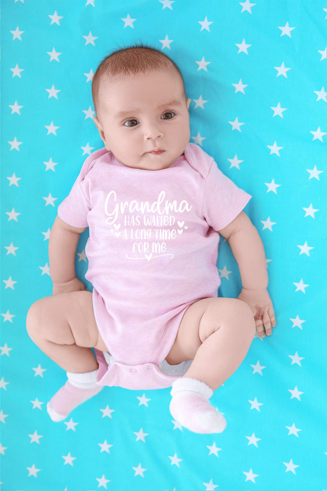 CBTwear Grandma Has Waited a Long Time Baby Bodysuit Funny Infant Outfit Adorable Romper Clothing (Newborn, Pink)