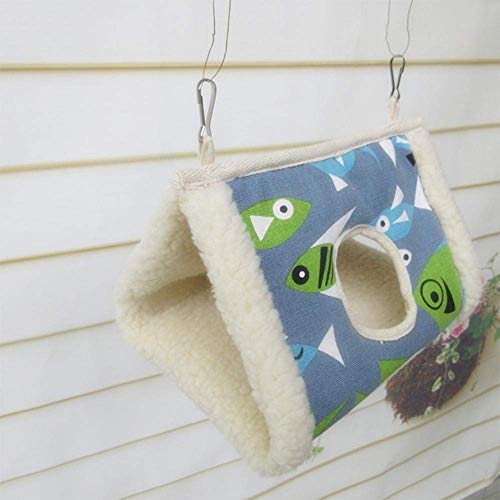 Bird Nest Tent Hammock Winter Warm Sleeper Hanging Swing Nest Thickened Bed House for Small Parrot Parakeet Cockatiel Conure Cockatoo Lovebird Budgie Finch Canary Cage Perch (A)
