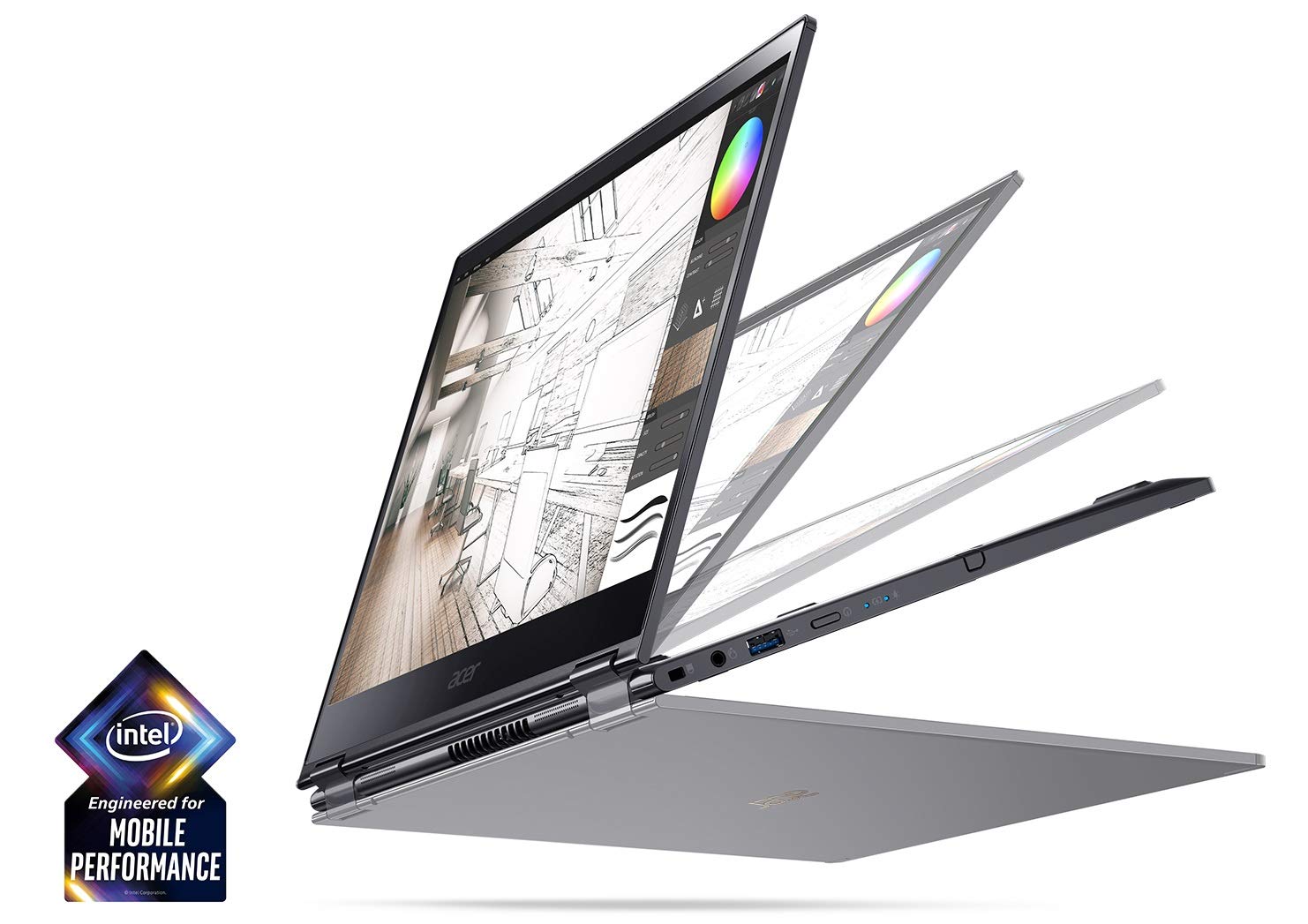 acer Spin 5 13.3" FHD Touch Screen 2-in-1 Laptop with Intel Quad Core i7-8565U Processor up to 4.60 GHz, 16GB Memory, 512GB SSD, Backlit Keyboard, and Rechargeable Active Stylus Included