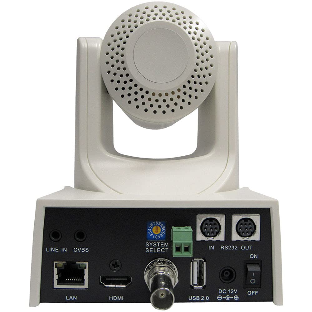PTZOptics 30X-SDI Gen 2 Live Streaming Broadcast Camera (White) (PT30X-SDI-WH-G2) + PT-Joy-G4 4D IP Controller (GEN4) - Camera and Joystick Controller Bundle