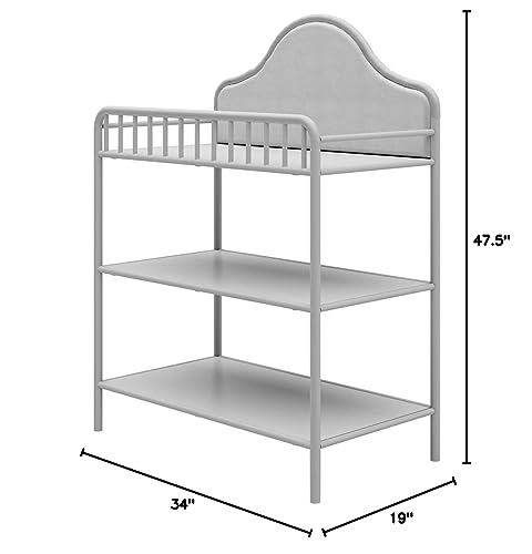 Little Seeds Piper Upholstered Metal Changing Table, Nursery Furniture, Dove Gray