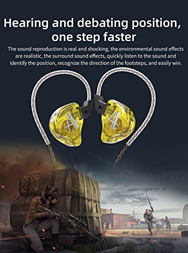 CCA-CA2 Custom-made Subwoofer in-Ear Earphones, HiFI Stereo Lightweight Noise Isolating Sport IEM Wired Headphones/Earbuds/Headsets with Detachable Cable (without Mic, Pomegranate red)