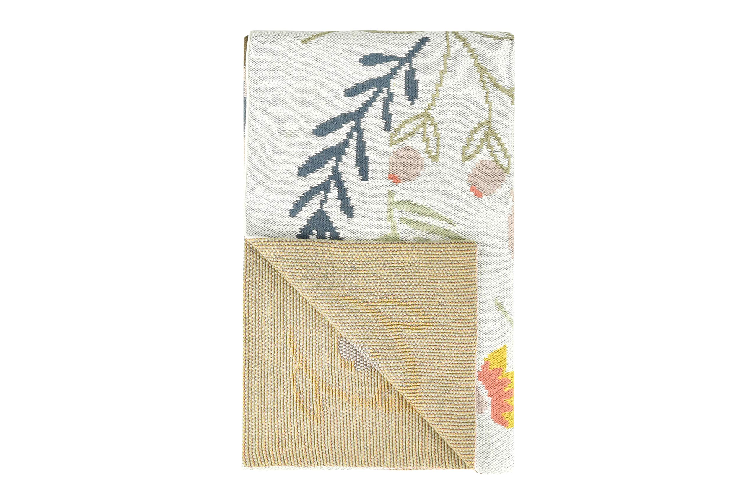 Creative Co-Op 40" L x 32" W Cotton Knit Baby Bee Blanket, Multicolor