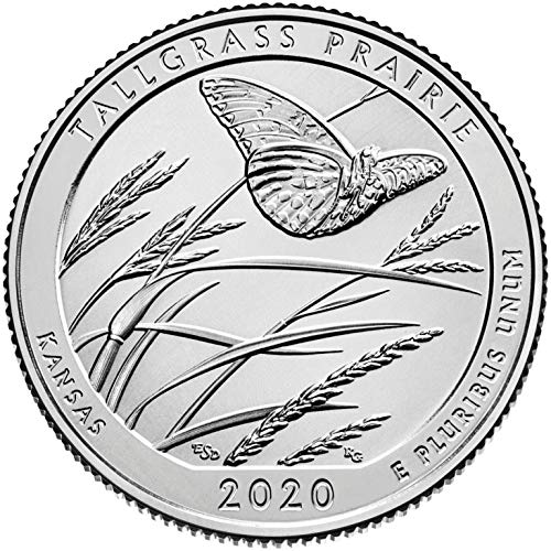 2020 W Tallgrass Prairie National Preserve, KS Quarter Single Coin Quarter Uncirculated US Mint