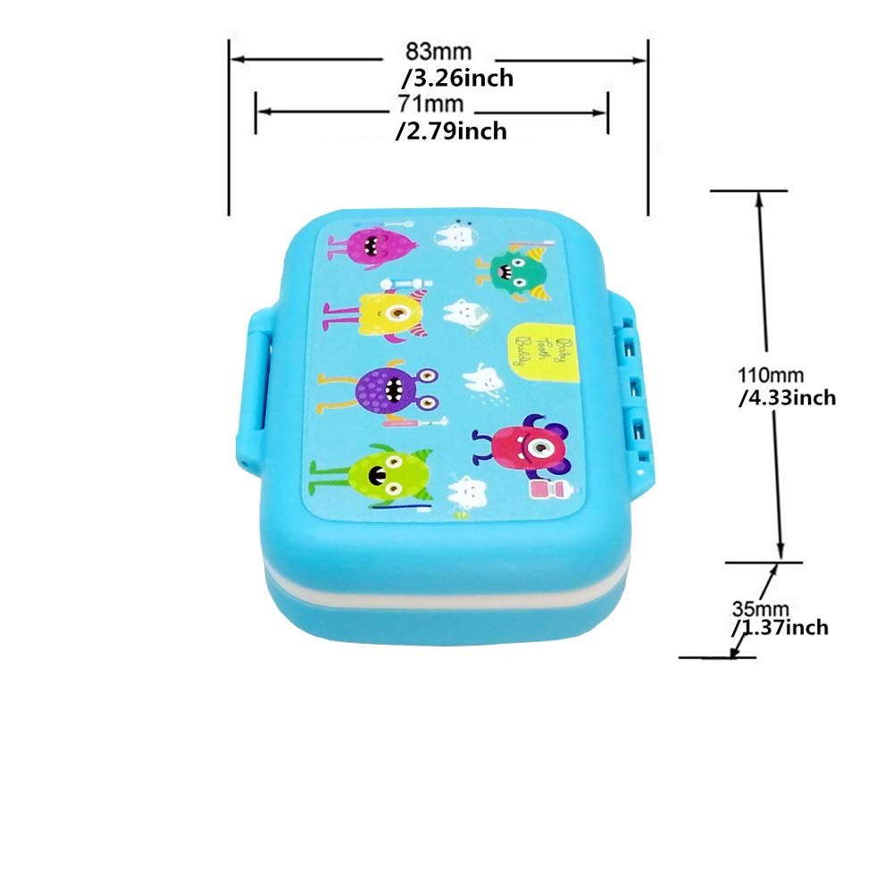 Baby Tooth Fairy Keepsake Box Kids Teeth Storage Box Tooth Holder Organizer with a Tweezers Kids Gift for Baby Shower Christmas Birthday Keep The Childhood Memory(Blue)