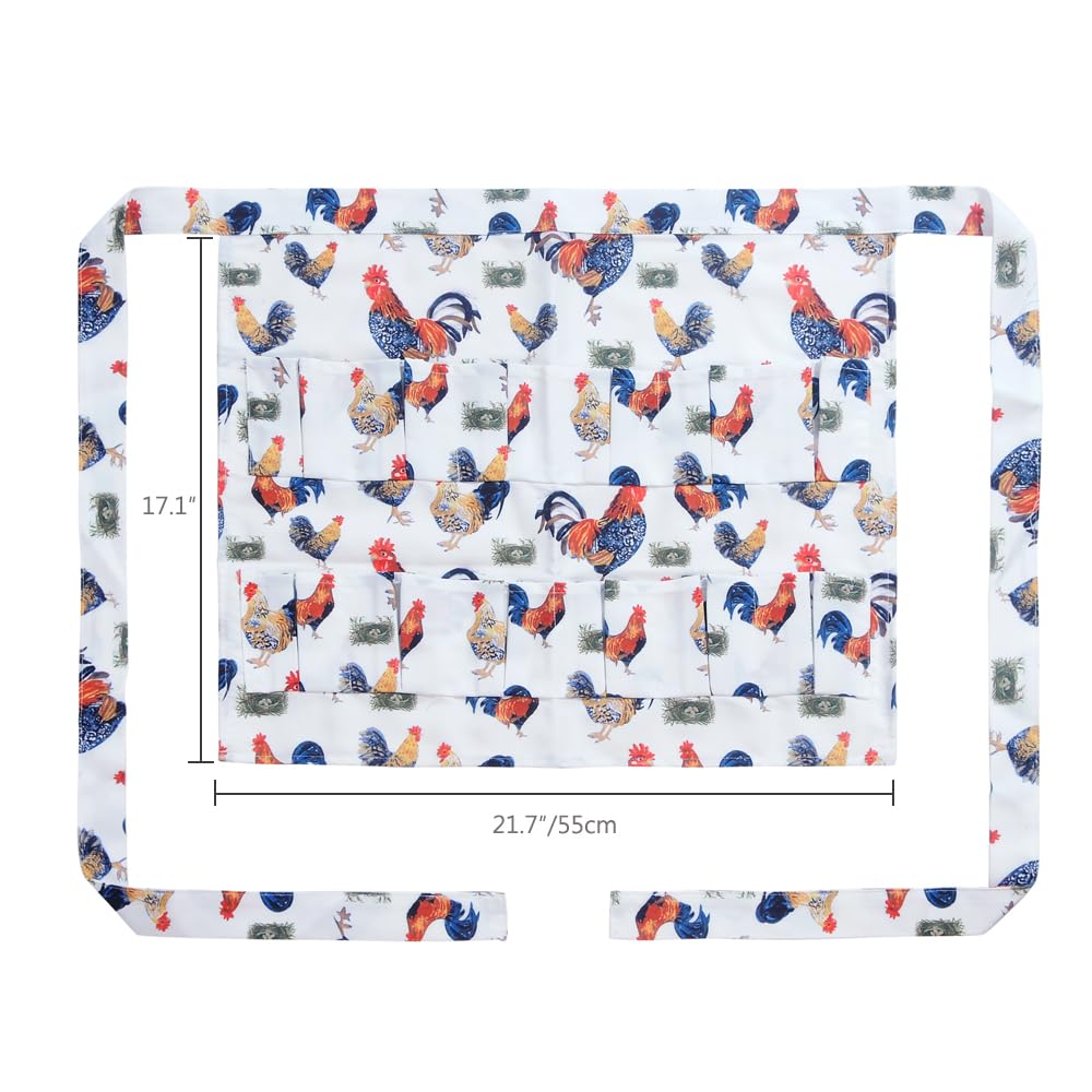 Sefiron Chicken Egg Collecting Apron,12 Deep Pockets for Hense,Duck,Goose Eggs