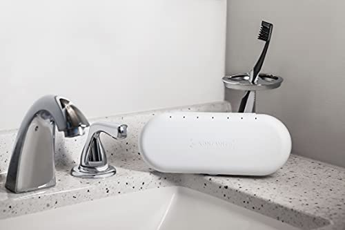 SmileKontainer Slimline Retainer Case: Compact Dental Travel Case for Aligners, Toothbrush and Accessories - Built-in Mirror for Easy Insertion Anywhere - Compatible with All Clear Aligners