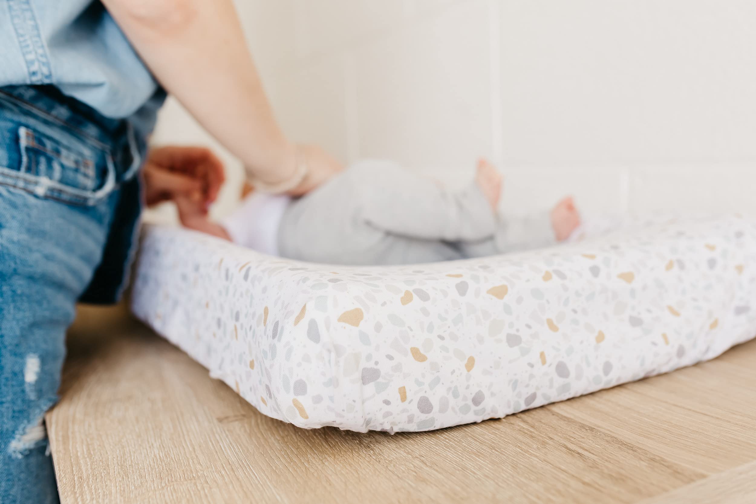 Copper Pearl Premium Knit Changing Pad Cover Soft, Stylish, and Universal Fit for All Standard Diaper Changing Pads, Trendy Design Changing Pad Covers, Arlo