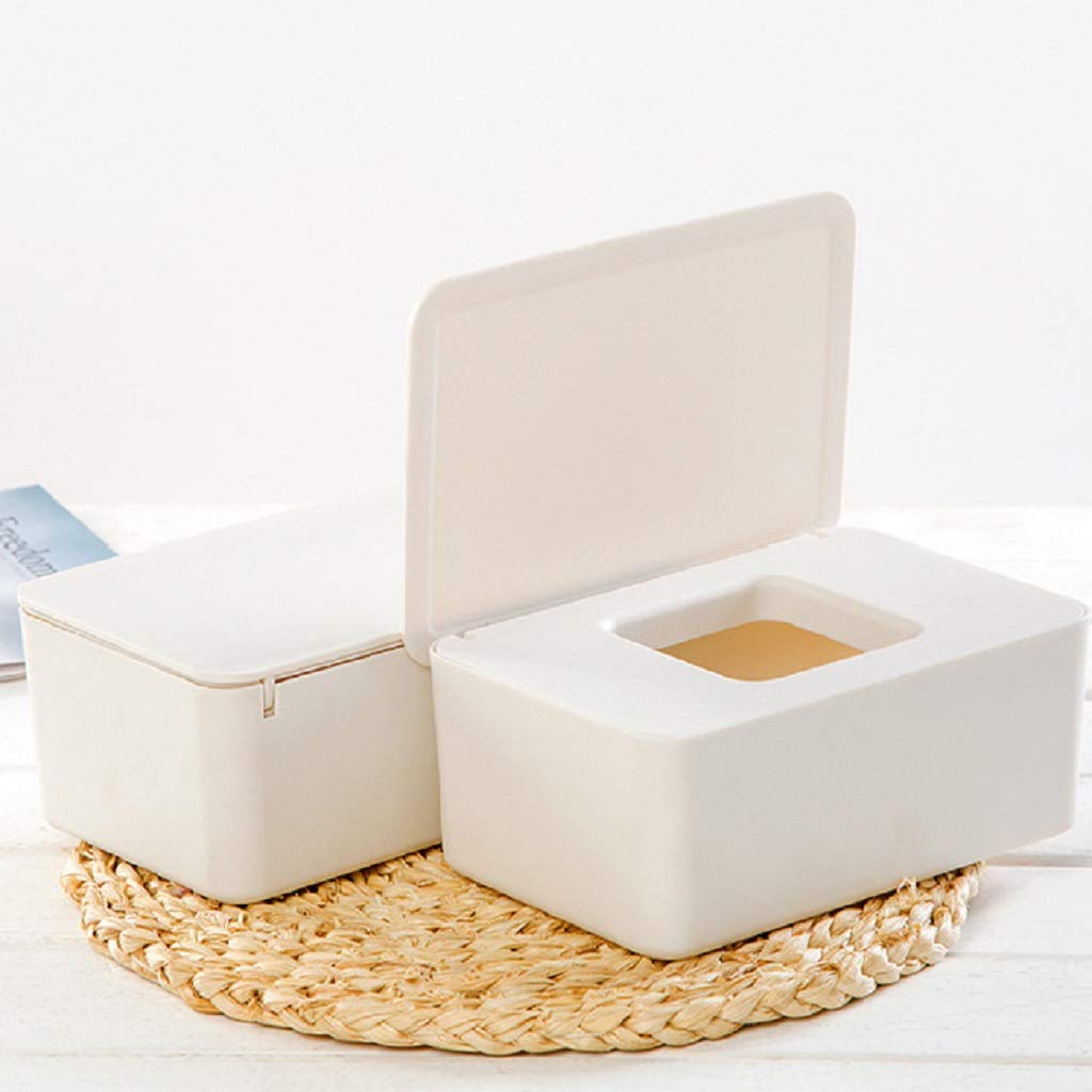 Baby Wipes Container Baby Wipe Holder Keeps Wipes Fresh Tissue Storage Box Diaper Wipes Dispenser with Lid