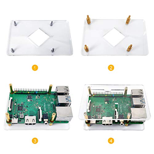Acrylic Case for Rock Pi 4A/4B Single Board Computer/SBC