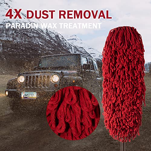 Car Duster Exterior Scratch Free Extendable Handle,Wax Cotton Hair Car Brush Kit for Car,Truck,SUV,RV and Motorcycle,Duster for car Cleaning,No Lint(CA Designer License Plate)