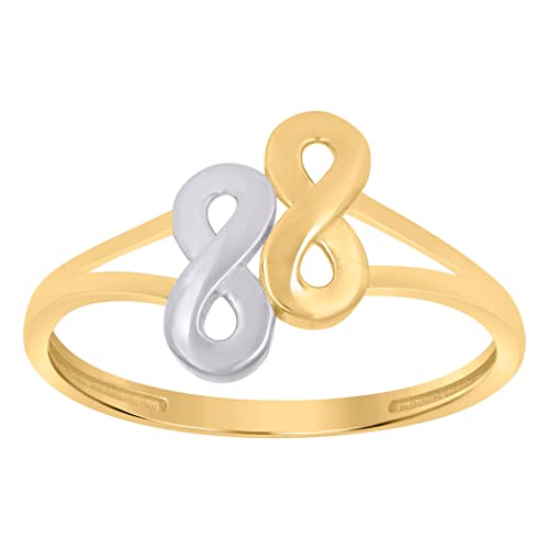 10k Two tone Gold Womens Love Symbol Infinity Ring Measures 11.5mm Long Jewelry for Women