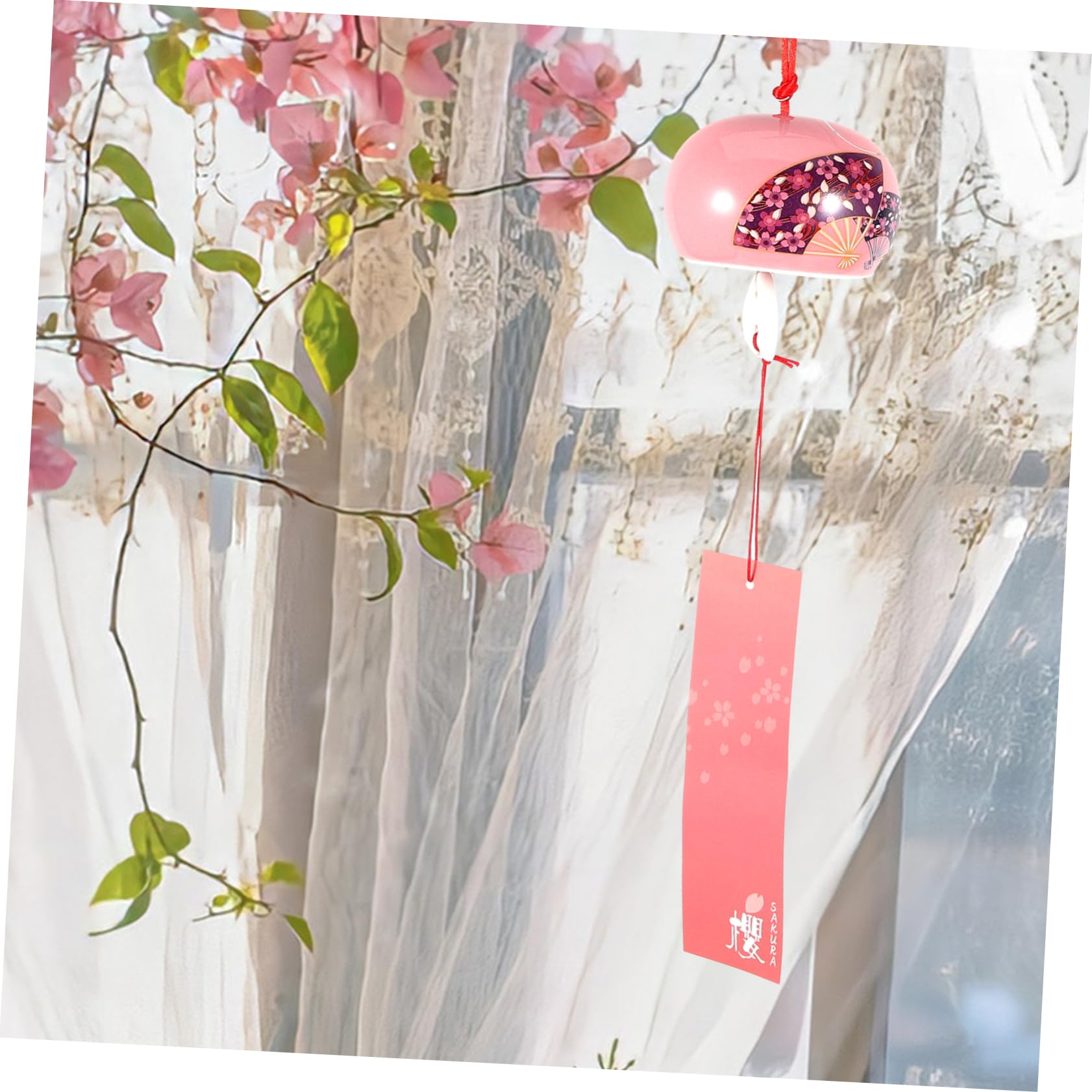 2pcs Japanese Ceramic Wind Chimes Hanging Wind Chime Pendant Home Wind Bell Decorative Wind Chime Wedding Hanging Decor Wind Chime for Home Decor Ceramic Craft Ornaments Wind Bells