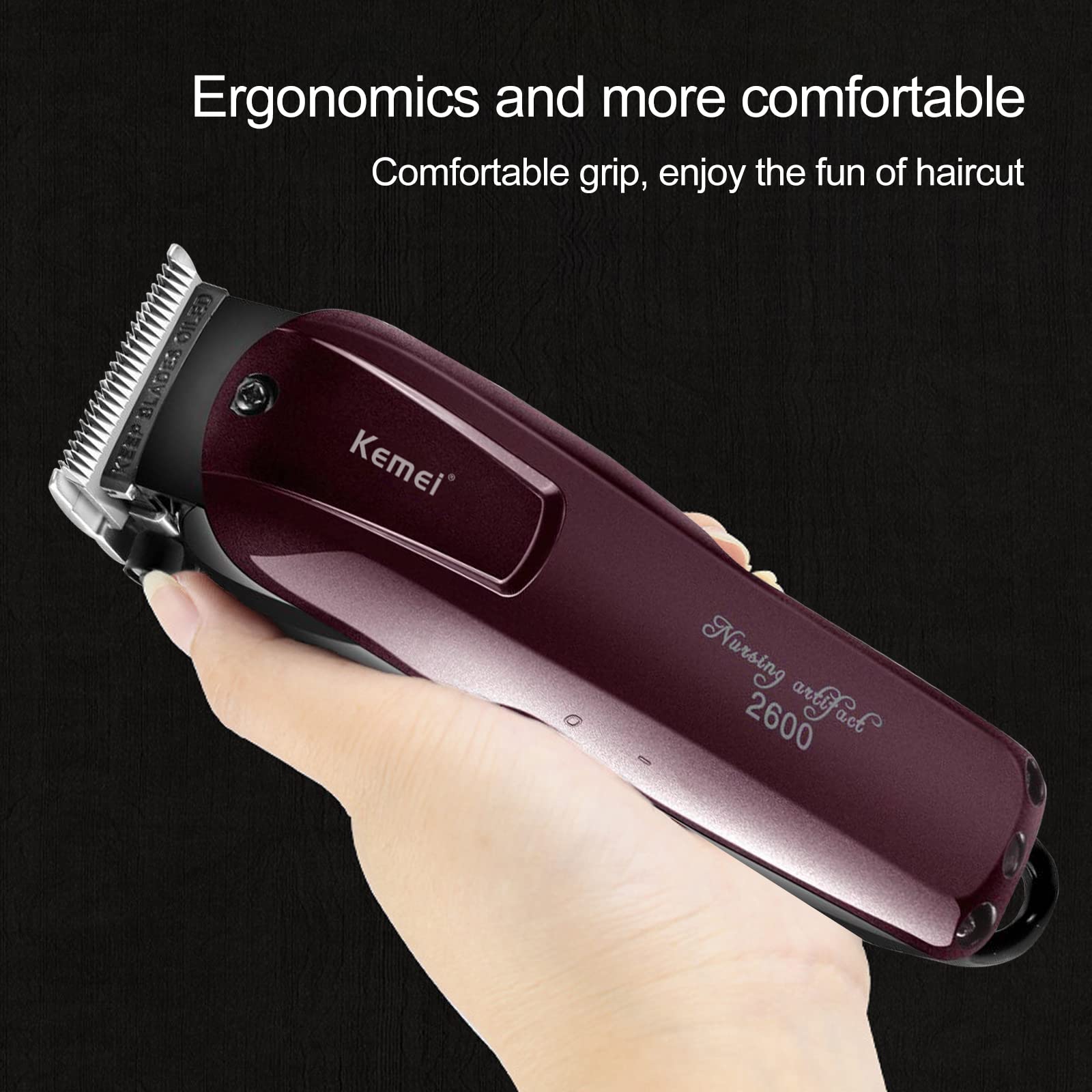 Professional Hair Clippers for Men Rechargeable Barber Set Cordless Professional Hair Clippers For Barbers Trimmer For Family use km-2600
