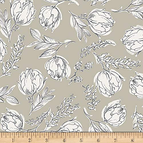 Art Gallery Fabrics Art Gallery Gathered Unruly Terrace Shade Stretch Jersey Knit, Grey