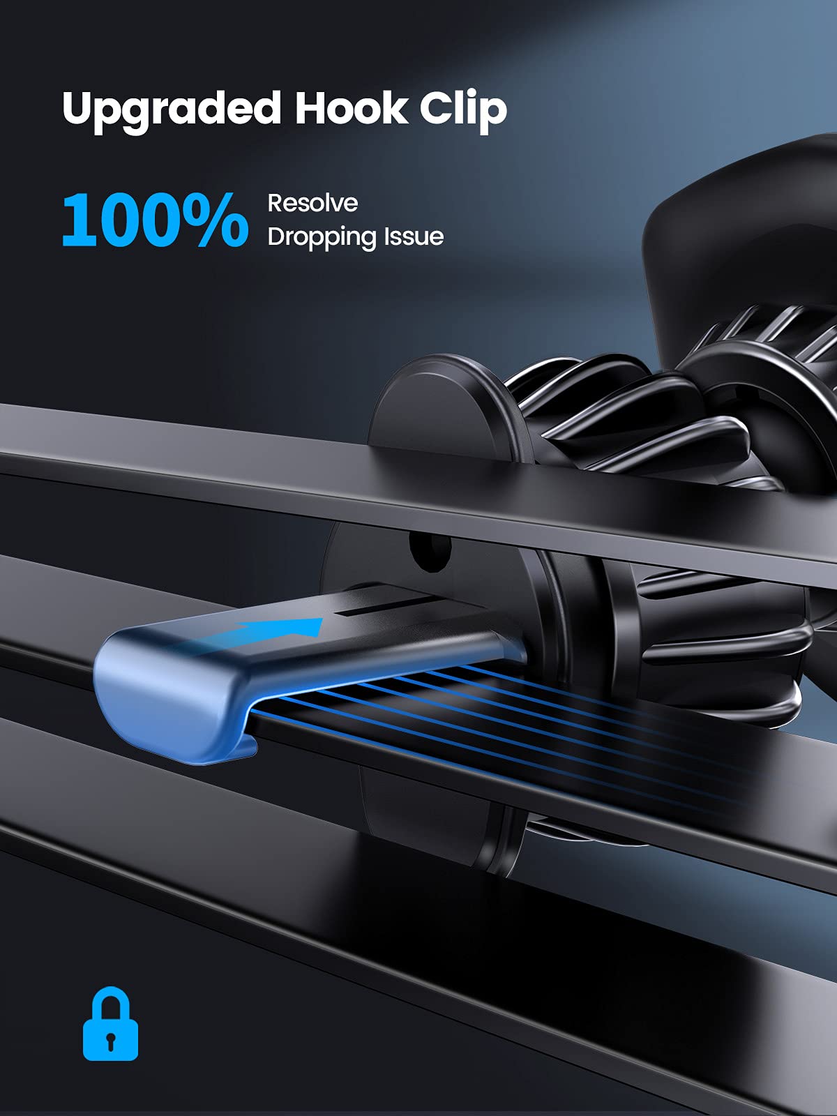 TRUDIN Magnetic Phone Holder for Car 2022 Upgraded,【Ultra Sturdy Vent Hook】 Hands-Free Car Phone Holder Mount【Sharp Turns & Bumpy Roads Friendly】 Compatible with iPhone, Samsung, All Smartphones