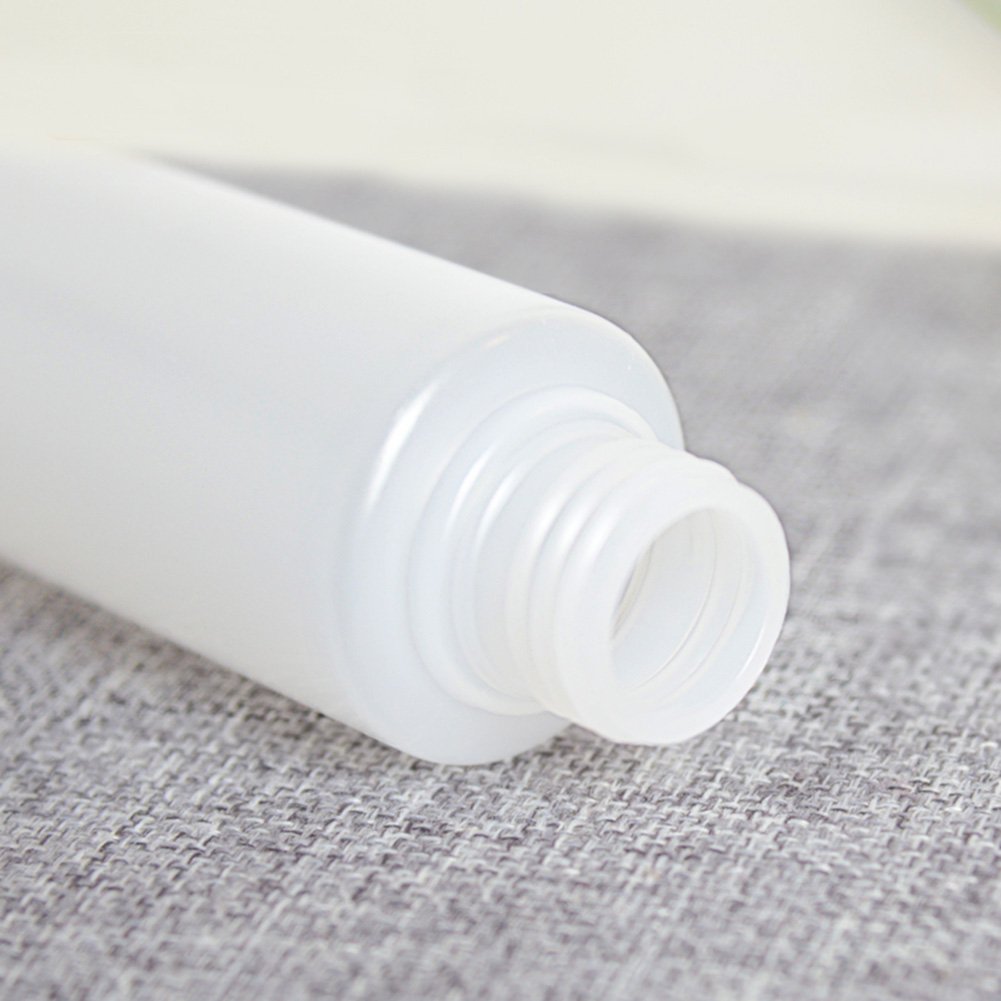 ALINK Travel Size Plastic Empty Toiletry Bottles, 30ml (1 oz) Pack of 6 Liquid Containers with Labels