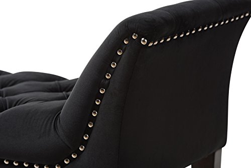 Baxton Studio Herblay Bench, Black