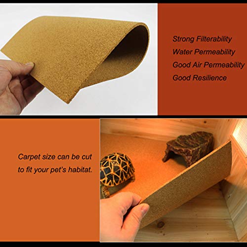 Hamiledyi Reptile Carpet Mat 4PCS Soft Tortoise Terrarium Substrate Climbing Liner for Lizards Gecko Iguana Bearded Dragon Turtles Snake Pet Bunny Rabbit Habitat Bedding