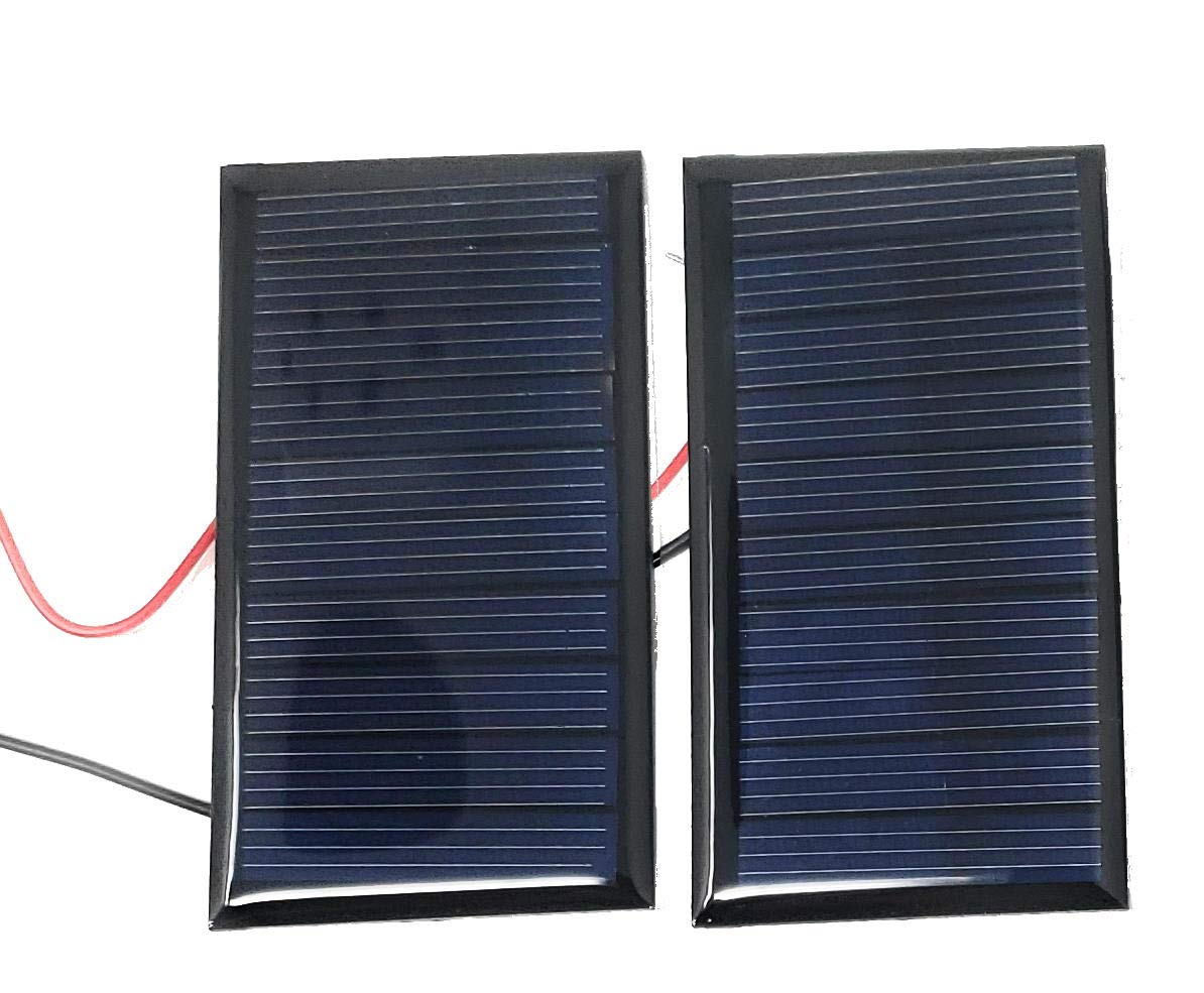 2X 5V 60mA 68x37mm Micro Mini Power Solar Cells for Solar Panels - DIY Projects - Toys - 3.6V Battery Charger (2 pcs)