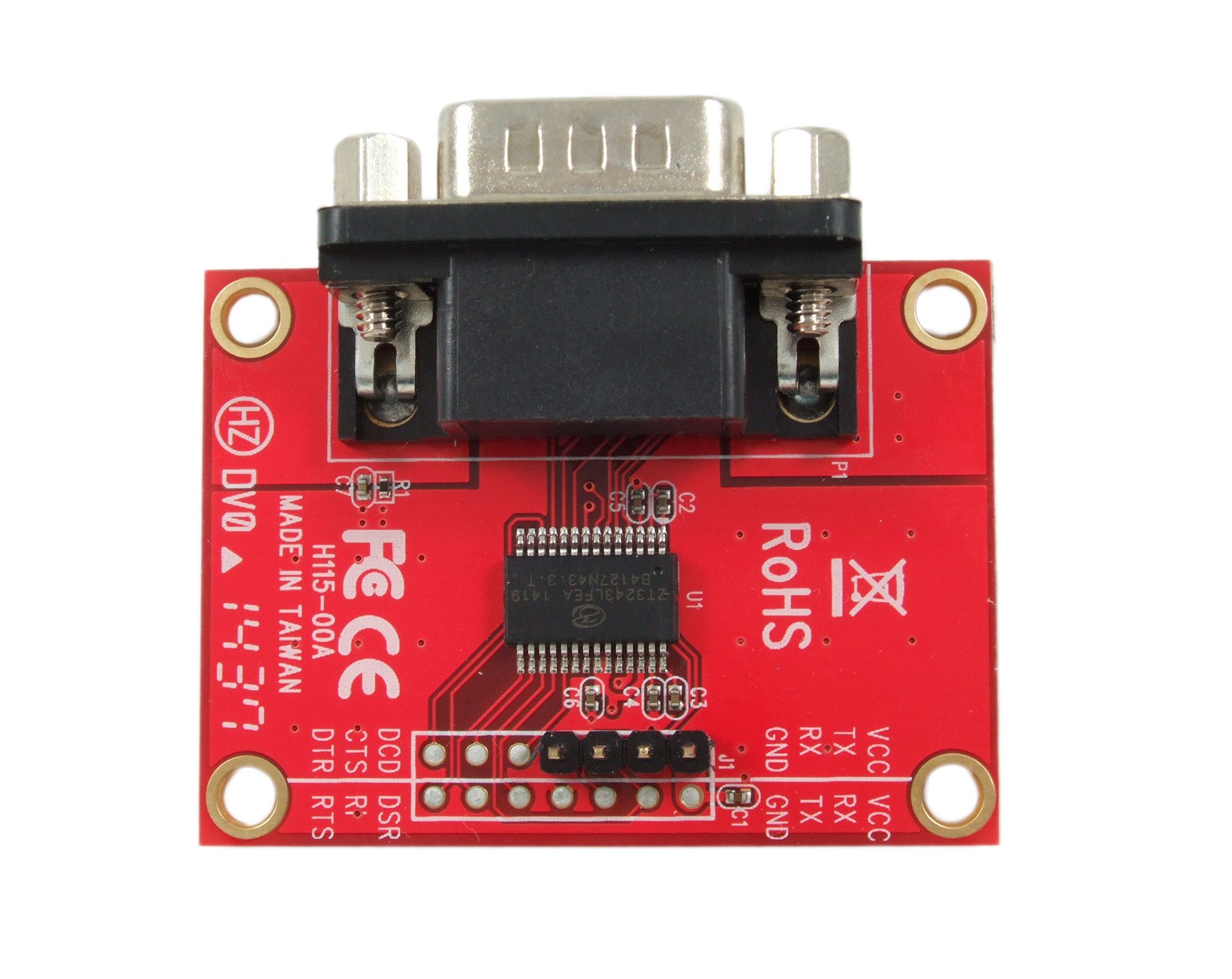 Ableconn PI232DB9M Compact GPIO TX/RX to DB9M RS232 Serial Expansion Board for Raspberry Pi