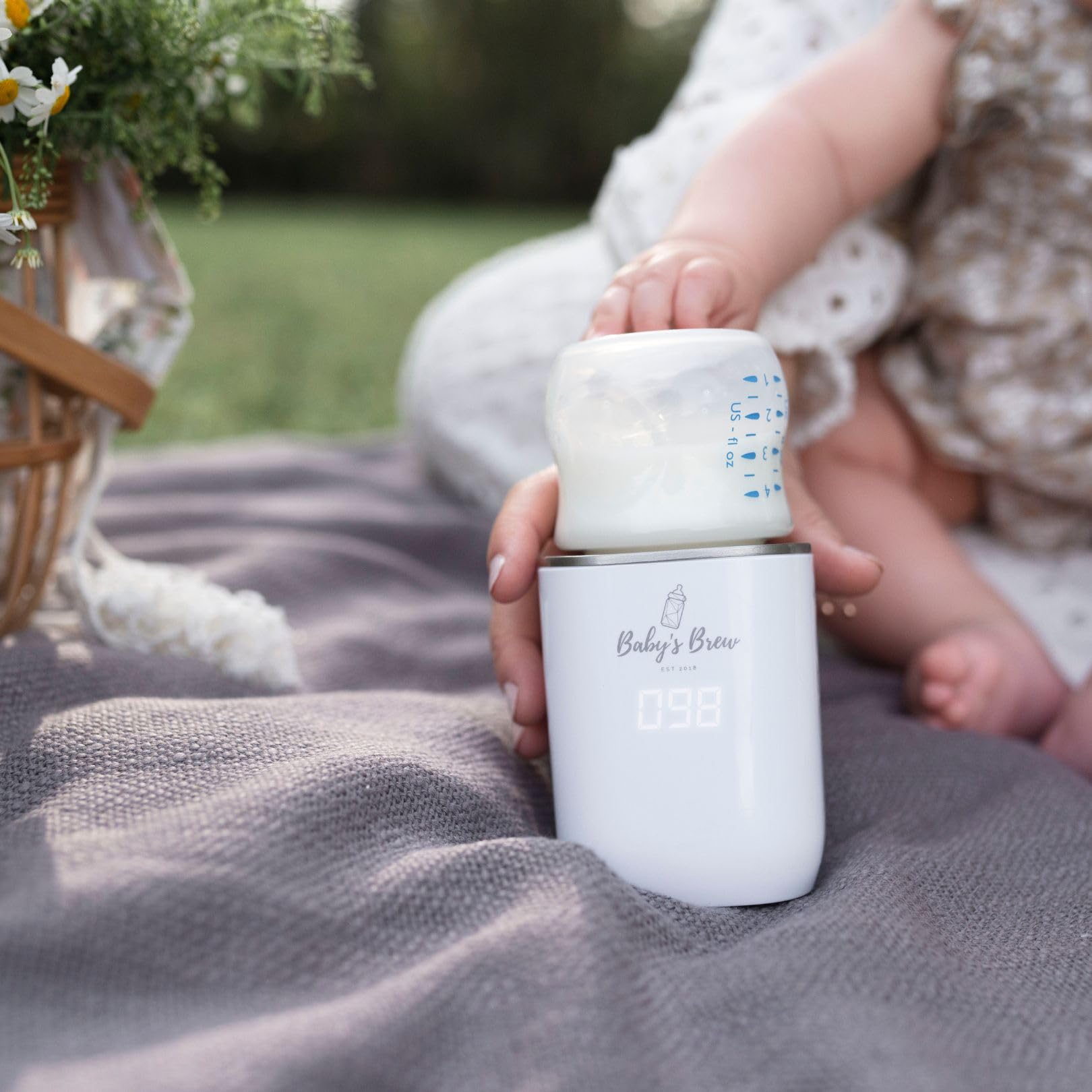 Baby's Brew Portable Bottle Warmer Pro - Milk Warmers for Breastmilk or Formula, Leak-Proof Design, Travel-Friendly, Cordless, Battery-Powered, 8-12 Hour Battery Life, Baby Shower Set (Warmer Only)