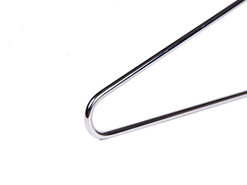 8 Quality Hangers Heavy Duty Metal Suit Hanger Coat Hangers with Polished Chrome (Suit Coat Hanger)