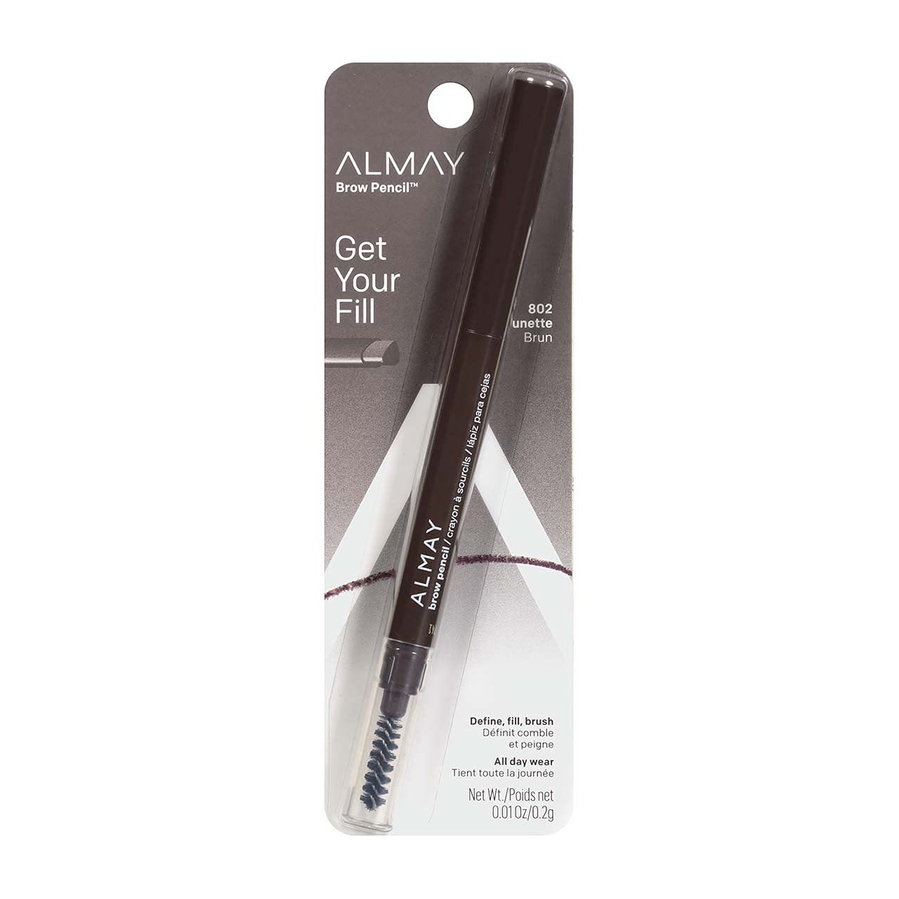 Alm Brow Pencil 02 Brunet Size .10 O Almay Brow Pencil 02 Brunette 0.10oz