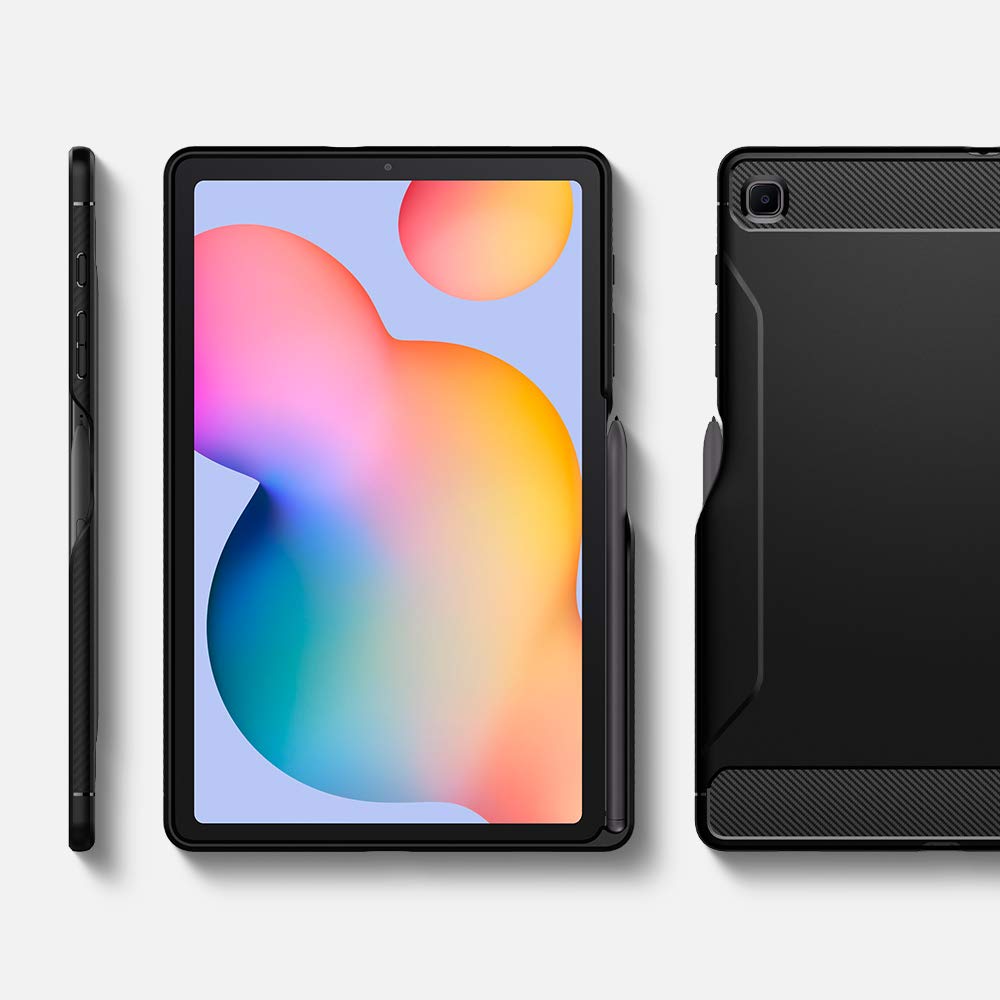 Spigen Rugged Armor Designed for Galaxy Tab S6 Lite Case with S Pen Holder (2022/2020) - Matte Black