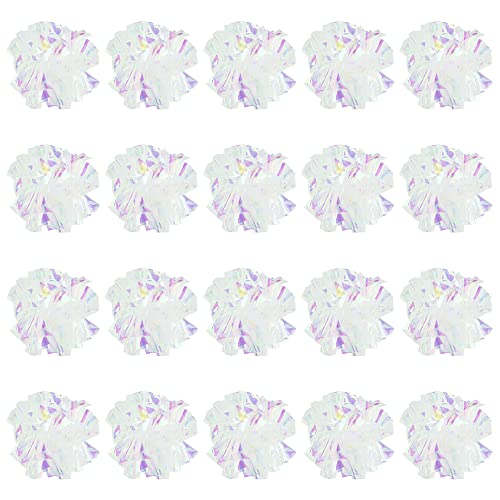 AUEAR, 20 Pack Dye Free Crinkle Balls 2" Mylar Crinkle Balls Sounds Shiny Kitty Glitter Balls for Cats
