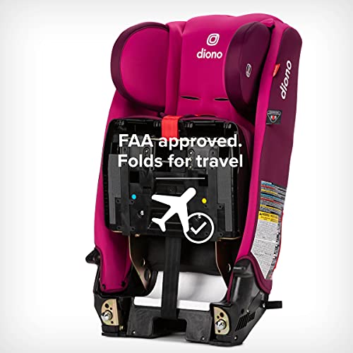 Diono Radian 3RX 3-in-1 Rear and Forward Facing Convertible Car Seat, Adjustable Head Support & Infant Insert, 10 Years 1 Car Seat Ultimate Safety and Protection, Slim Fit 3 Across, Pink Blossom