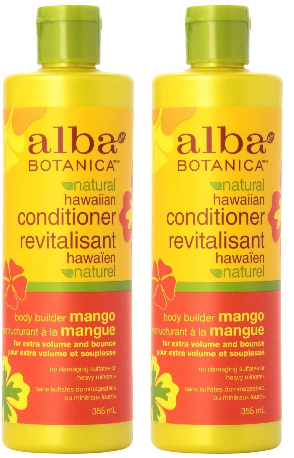 Alba Botanica Hawaiian Hair Conditioner, Mango, 12 oz, 2 pk