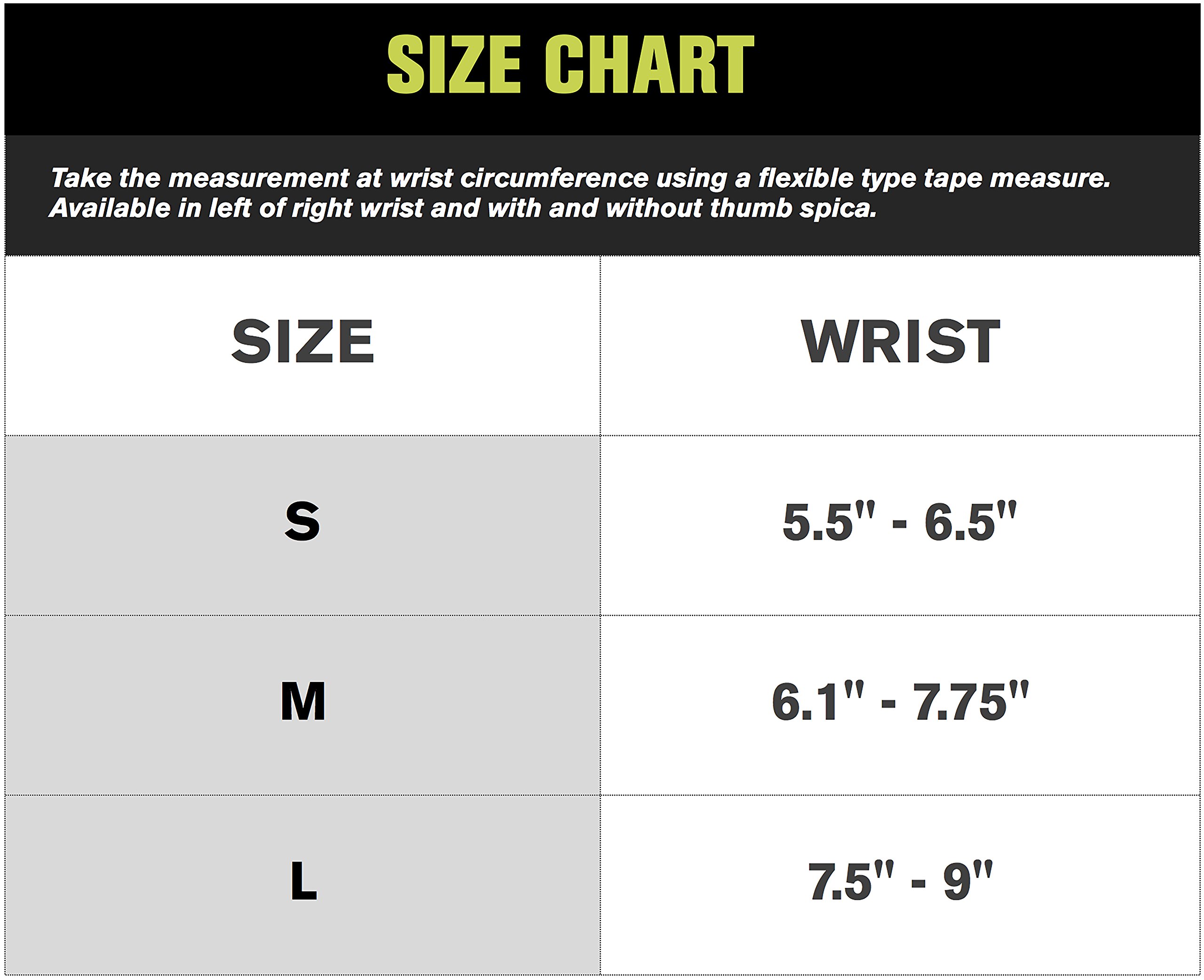 Aircast A2 Wrist Support Brace with Thumb Spica: Left Hand, Medium