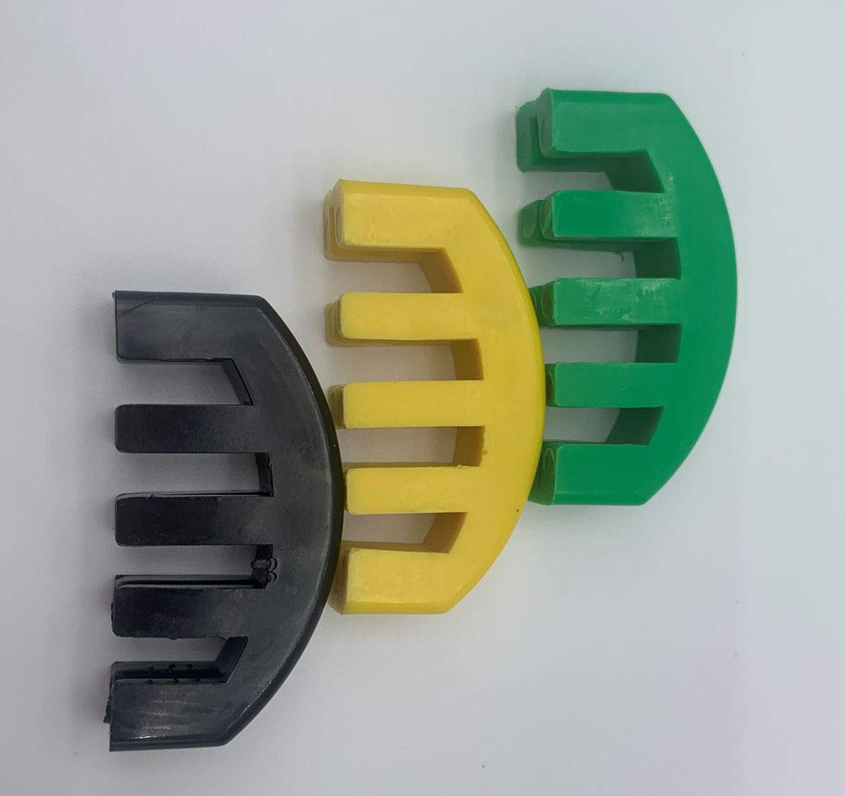 3PCS Violin Practice Mute, Rubber Practice Violin Silencer for 4/4 Violin Volume Control, Black, Green, Yellow