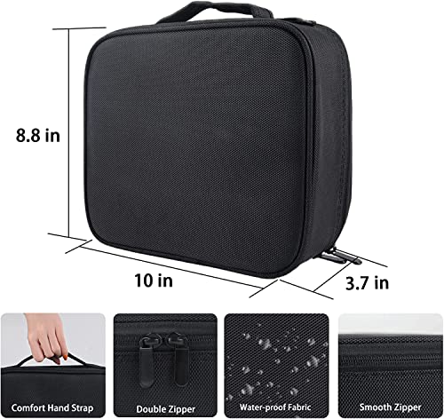DISEN Makeup Bag Organizer, with Extra 3 Brushes, Adjustable Dividers, Cosmetic Bag Portable Travel Case Waterproof and Durable, for Women