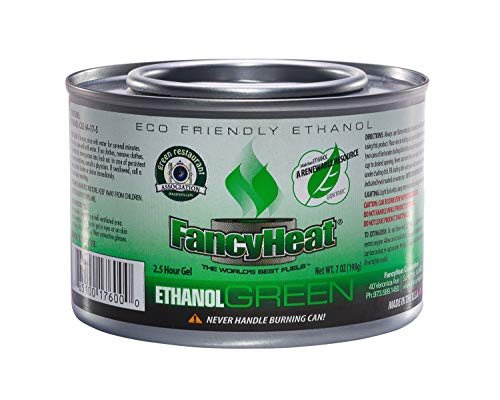 Fancy Heat Eco-Friendly Green Ethanol Chafing Dish Fuel Burns Very Hot for 2.5 Hours - 6 Pack