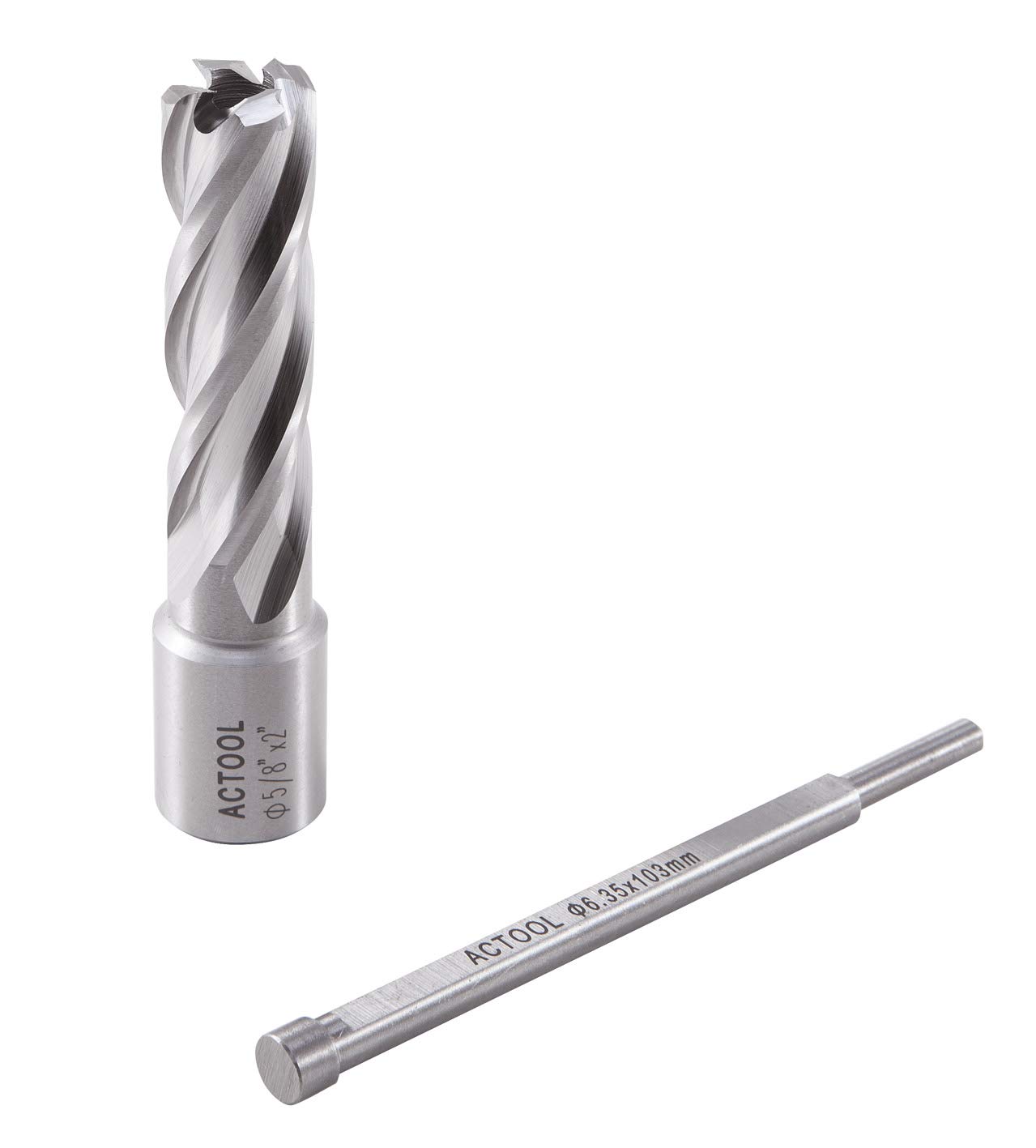 ACTOOL 5/8" Diameter × 2" Depth of Cut HSS ANNULAR Cutter with 3/4'' Weldon Shank