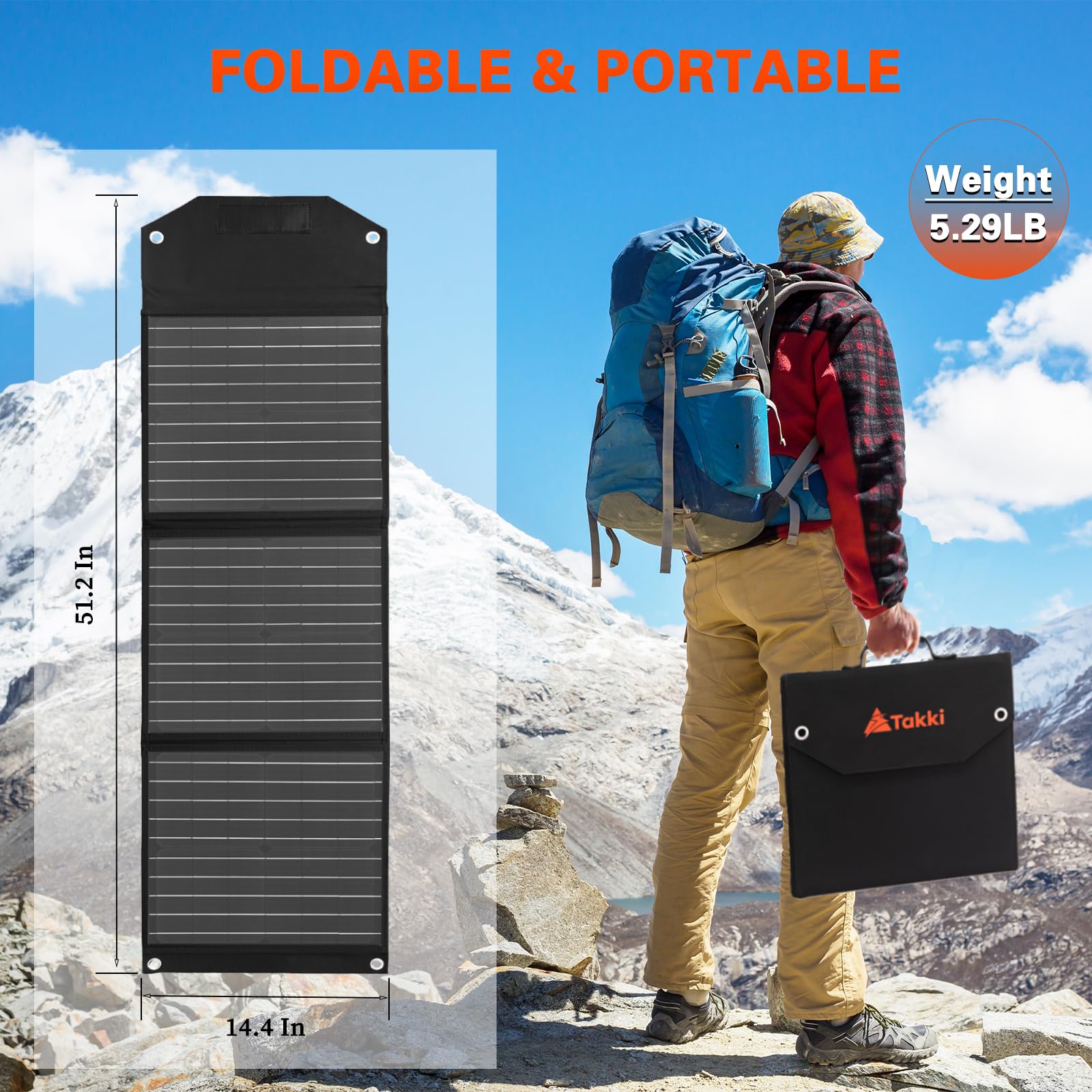 148Wh Portable Power Station with 60W Foldable Solar Panel for Camping Outdoor Emergency Laptop Gift