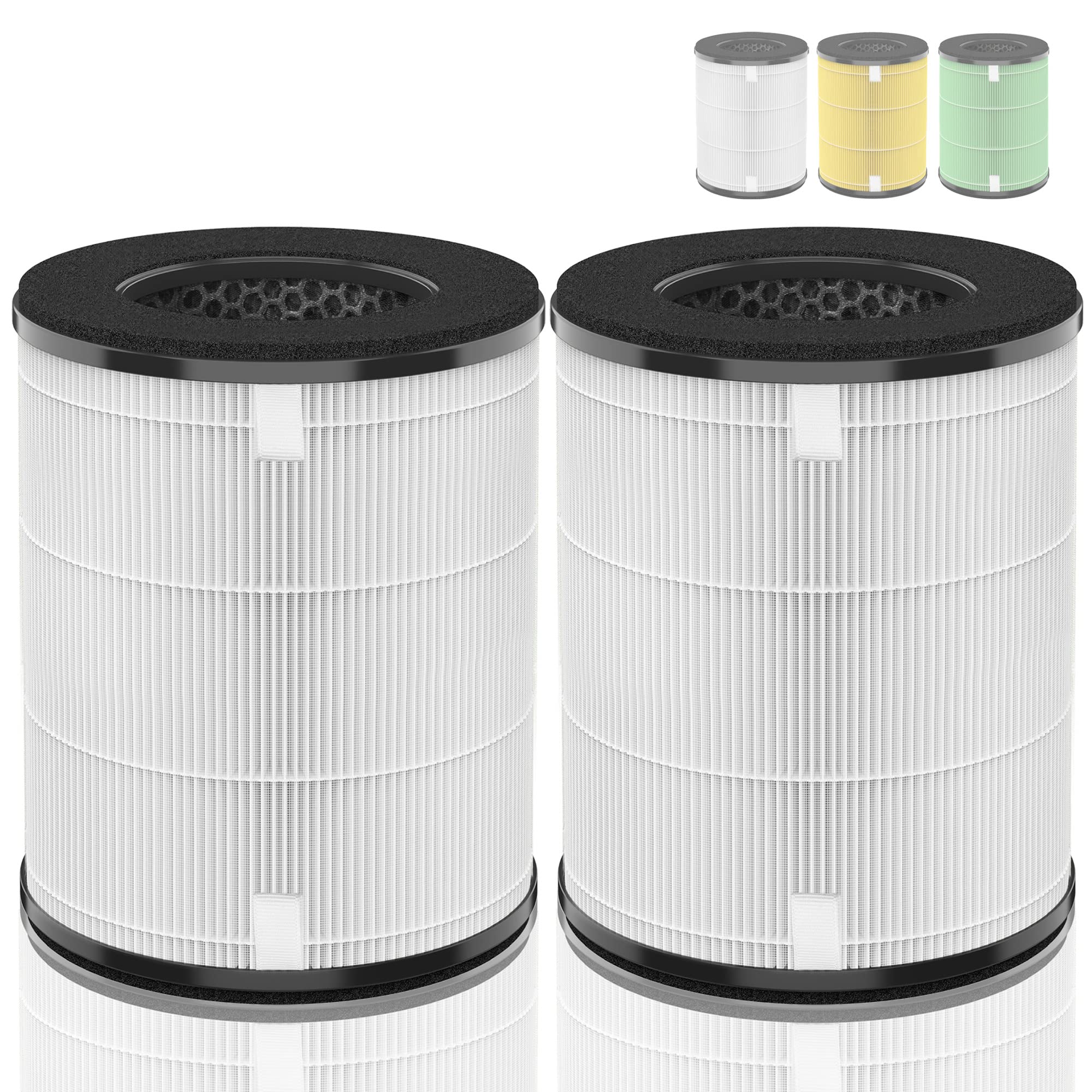 AP-T20FL Replacement Filter Compatible with HoMedics Air Purifier Filter AP-T20, Replacement for AP-T20WT AP-T20BK TotalClean Tower Ture HEPA Type Filters w/ 4-Stage Filtration, 2-Pack