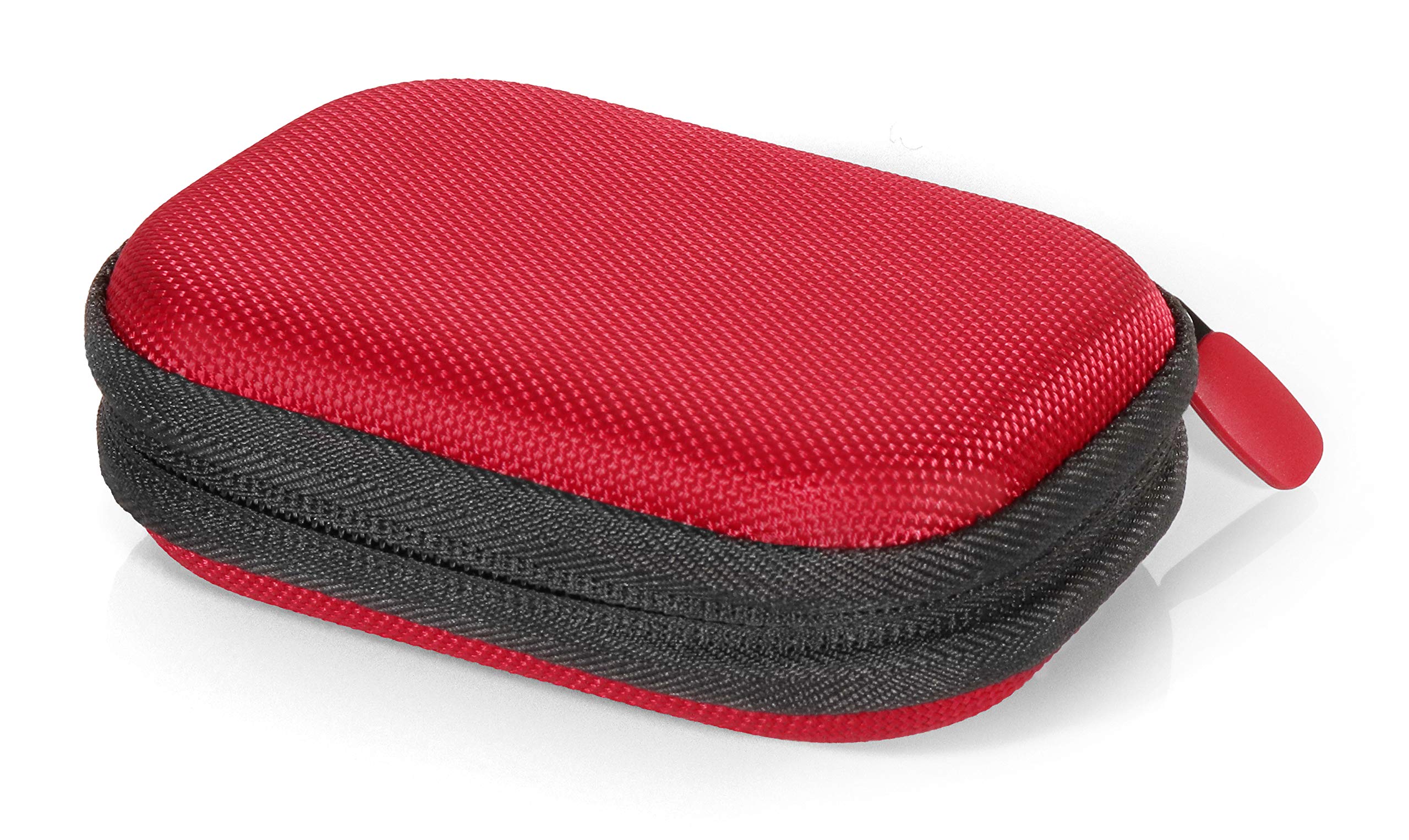 Alltravel case for External Solid State Drive Samsung T7, T7 Touch, T5, T3 Portable 250GB 500GB 1TB 2TB SSD USB 3.0 External Solid State Drives, Strong Compact Light Weight case, Mesh Pocket (Red)